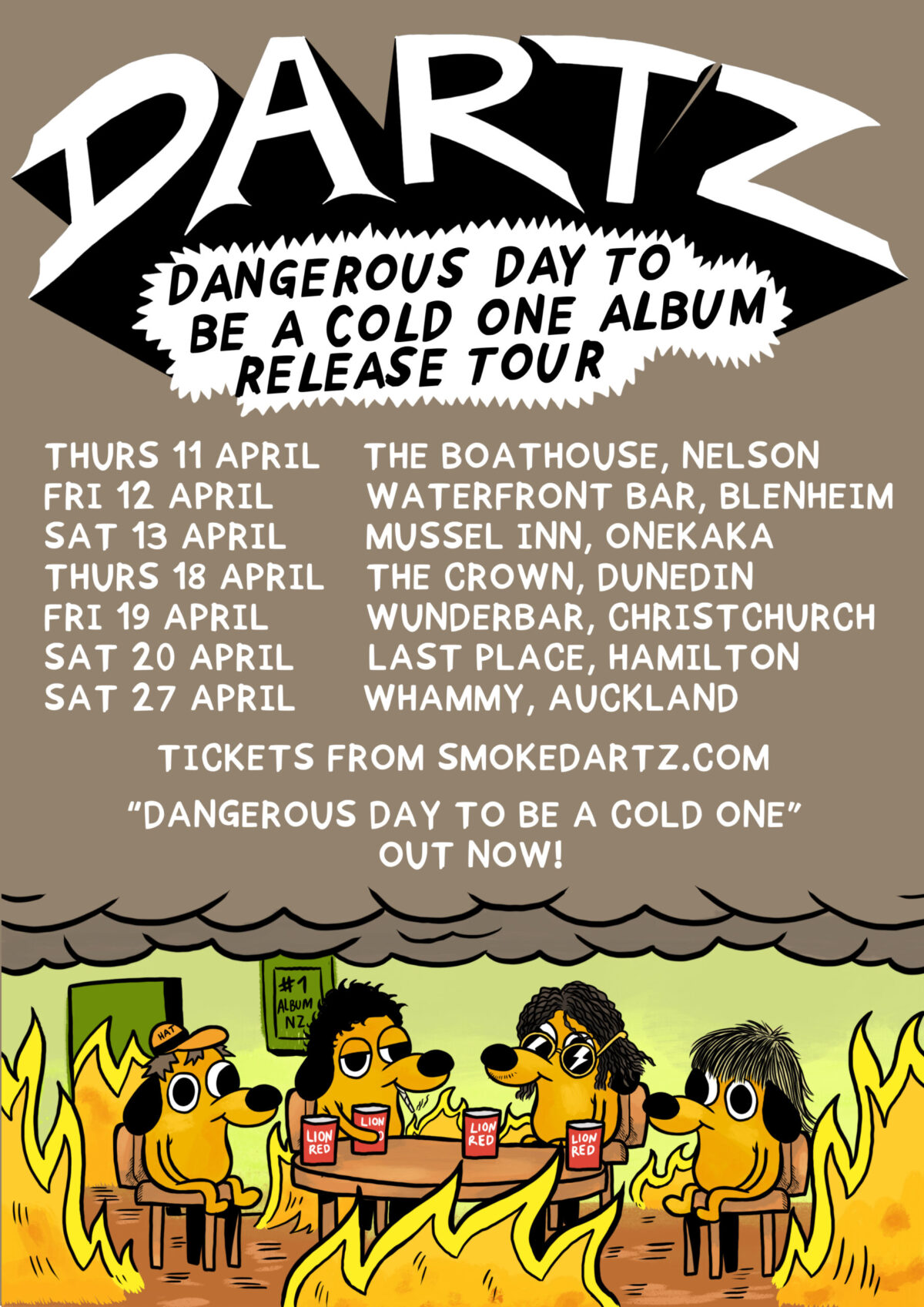 Dartz - Dangerous day to be a cold one - The Boathouse Nelson